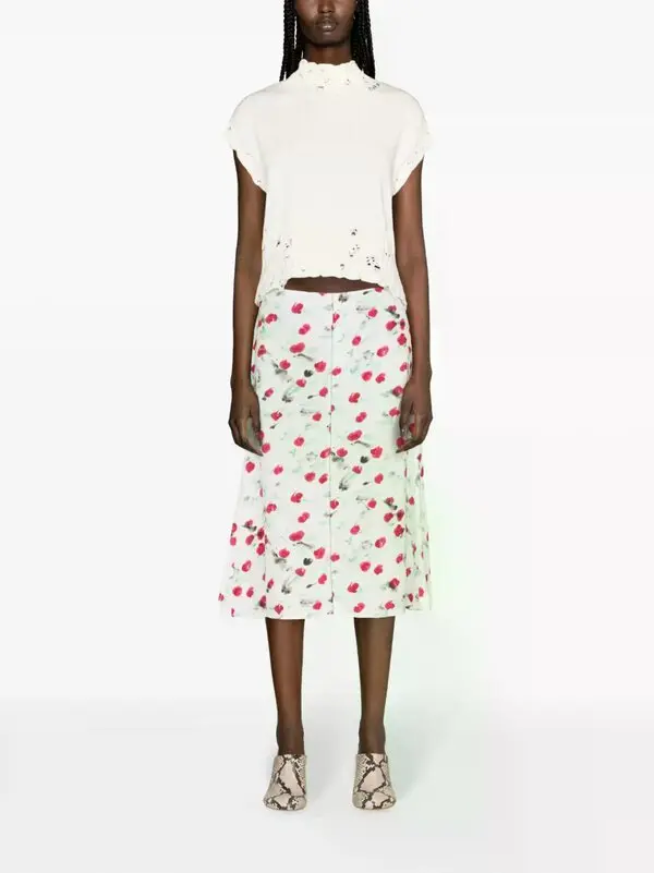 Marni Floral-print Midi Skirt