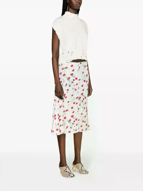 Marni Floral-print Midi Skirt