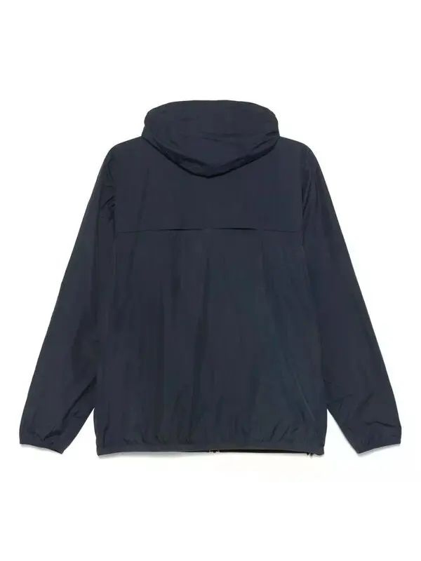 K-WAY Logo-patch Hooded Jacket - Blue