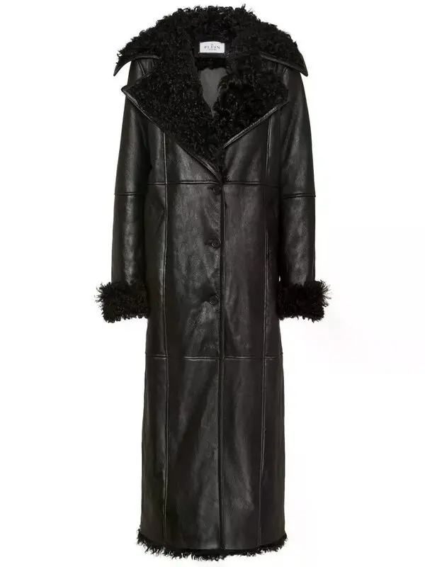 Philipp Plein Skull & Bones Shearling Coat
