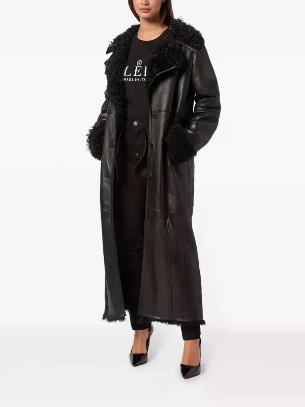 Philipp Plein Skull & Bones Shearling Coat