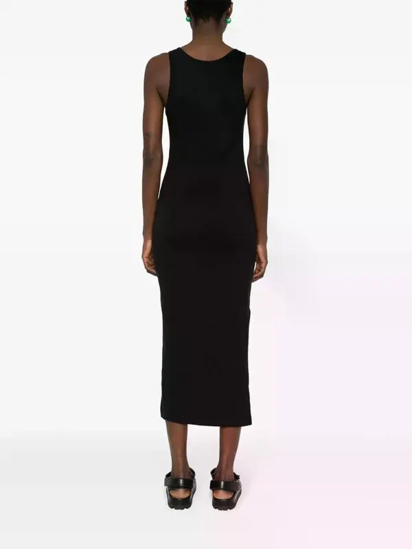 Maison Kitsuné Fox-motif Ribbed Midi Dress