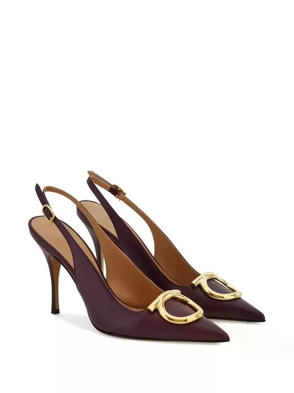 FERRAGAMO Maxi Gancini Slingback Pumps