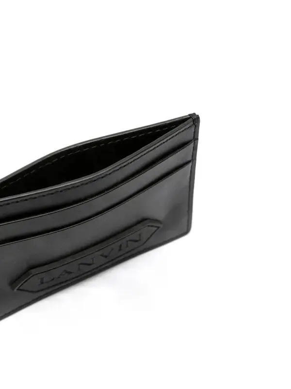 LANVIN Logo-patch Leather Cardholder