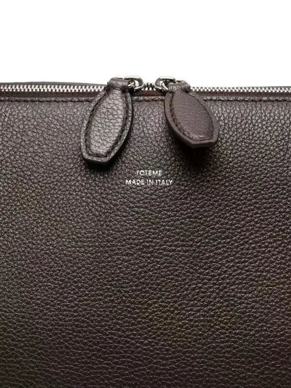 TOTEME Grained-leather Tote Bag - Brown