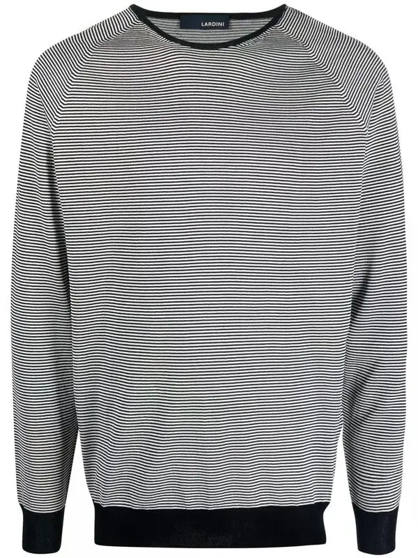 LARDINI Horizontal-stripe Crew Neck Jumper