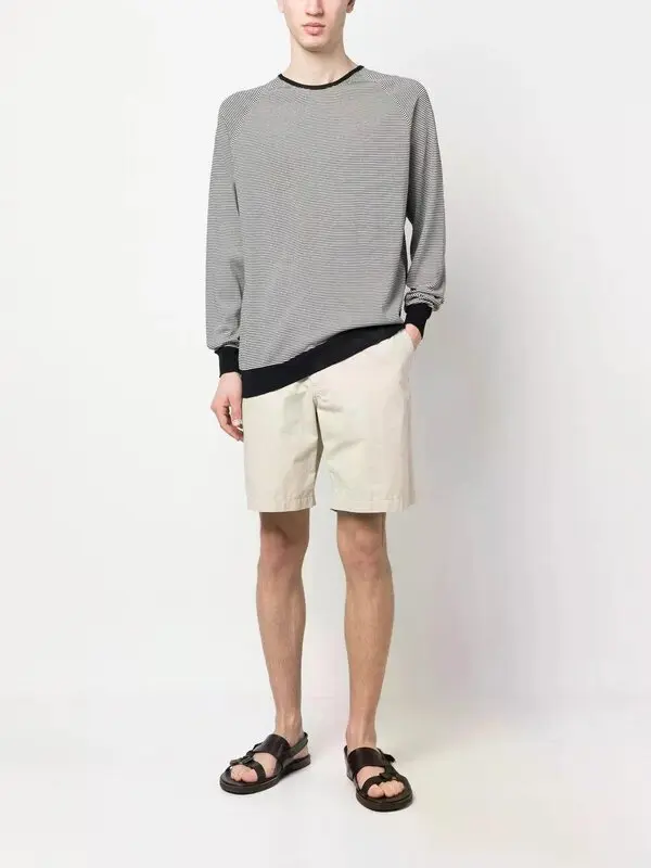 LARDINI Horizontal-stripe Crew Neck Jumper