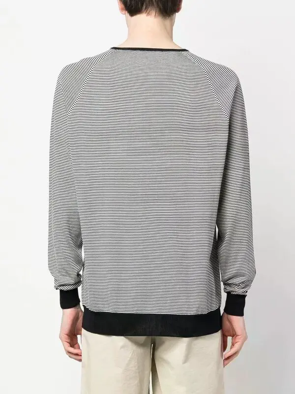 LARDINI Horizontal-stripe Crew Neck Jumper