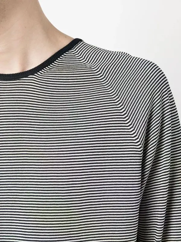 LARDINI Horizontal-stripe Crew Neck Jumper