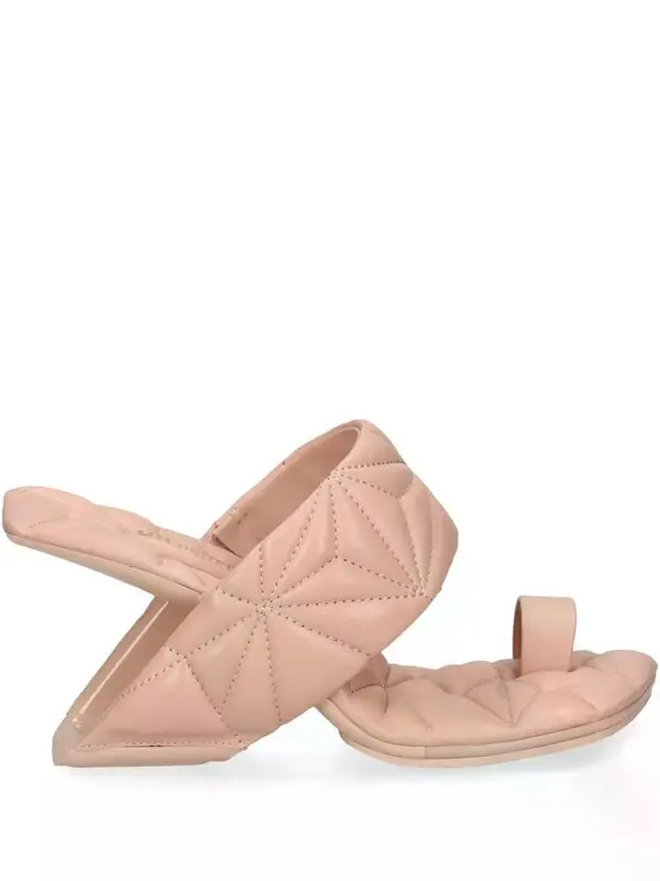United Nude Loop Hi Puffy Leather Mules - Pink