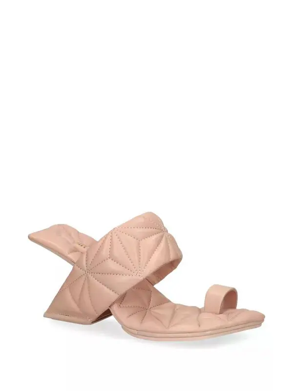 United Nude Loop Hi Puffy Leather Mules - Pink