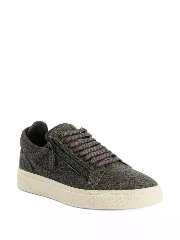 GIUSEPPE ZANOTTI Double-zip Low-top Sneakers - Black