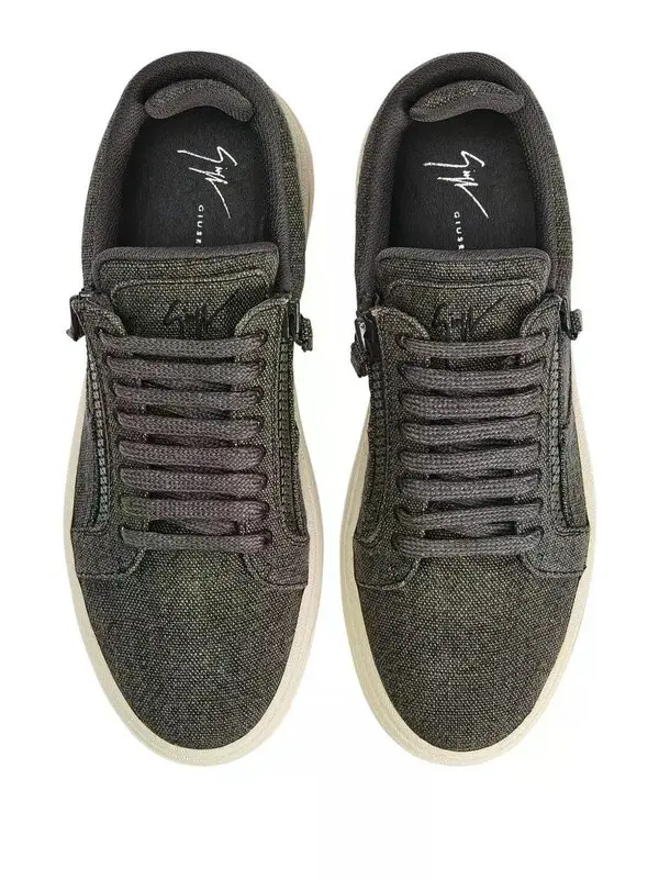 GIUSEPPE ZANOTTI Double-zip Low-top Sneakers - Black