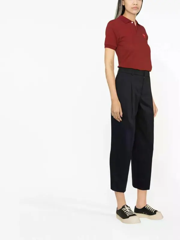 AMI Paris Cropped Straight Leg Trousers