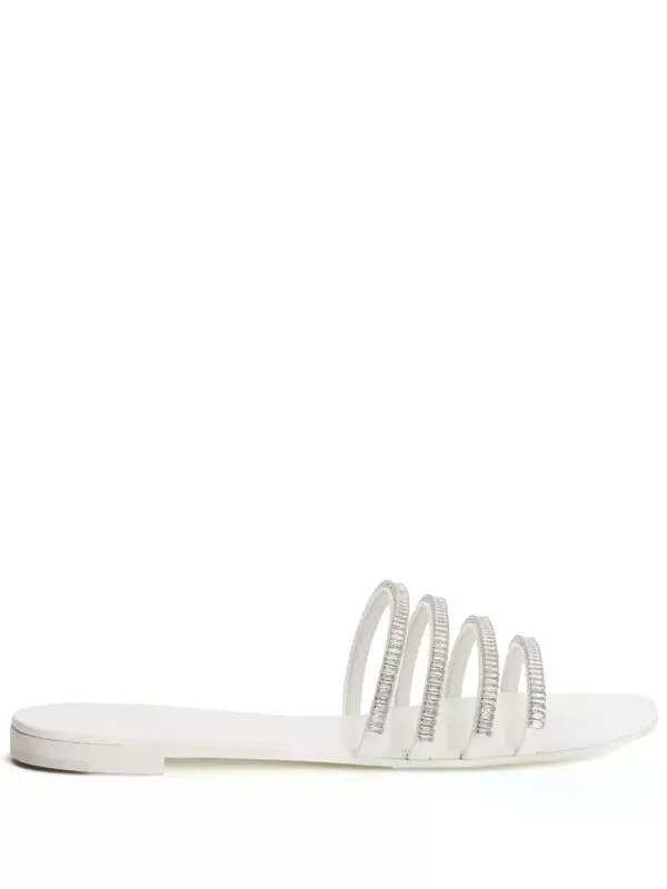 GIUSEPPE ZANOTTI Iride Crystal-embellished Sandals - White