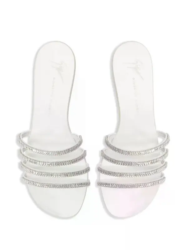 GIUSEPPE ZANOTTI Iride Crystal-embellished Sandals - White