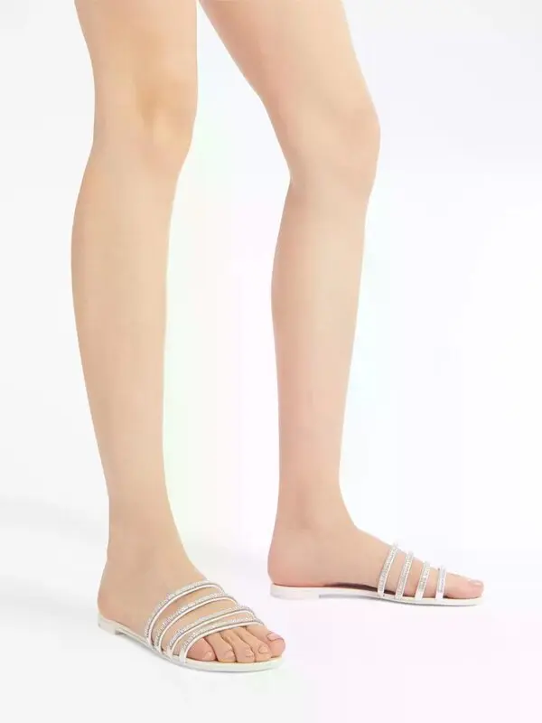 GIUSEPPE ZANOTTI Iride Crystal-embellished Sandals - White