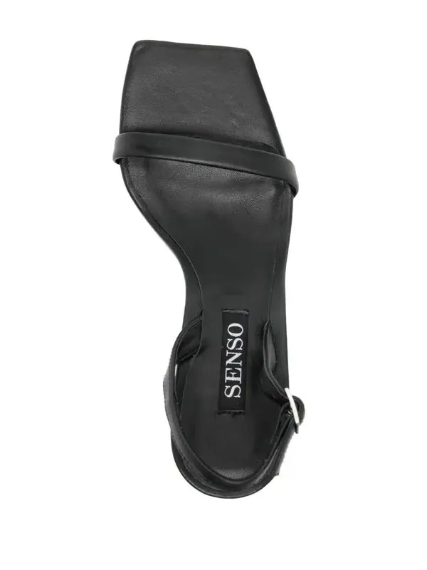 Senso Helena 40mm Leather Sandals - Black