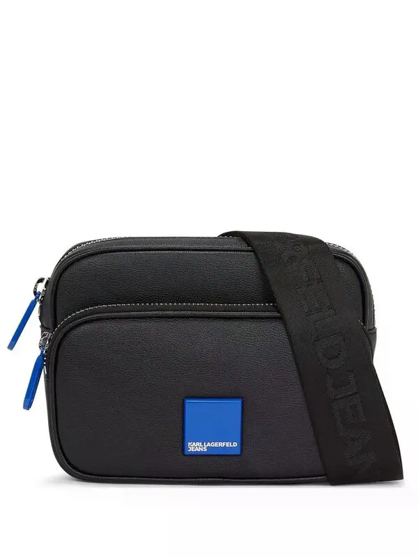 Karl Lagerfeld Logo-patch Messenger Bag - Black