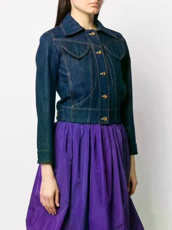 PATOU Logo Embroidered Denim Jacket
