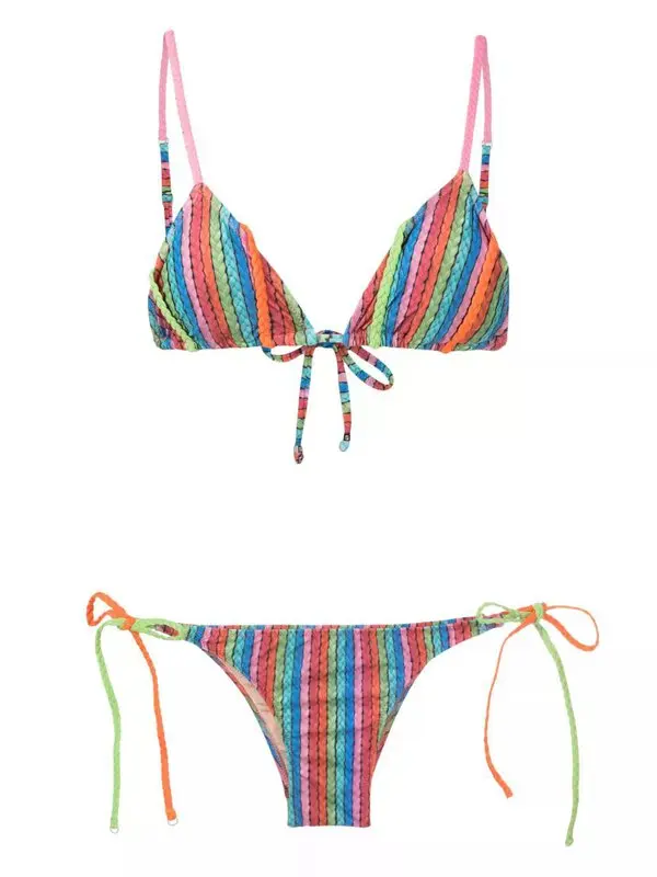 AMIR SLAMA Braided-pattern Bikini Set