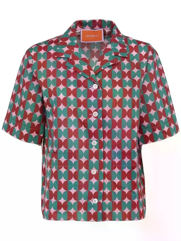 La DoubleJ Geometric-print Pajama Set - Red