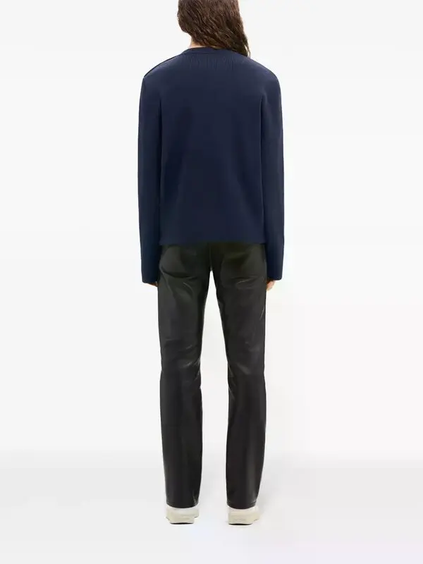 COURREGES Shoulder-snap Jersey Sweater - Blue