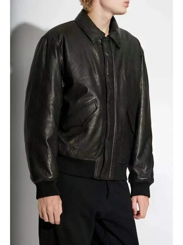 Saint Laurent Leather Bomber Jacket
