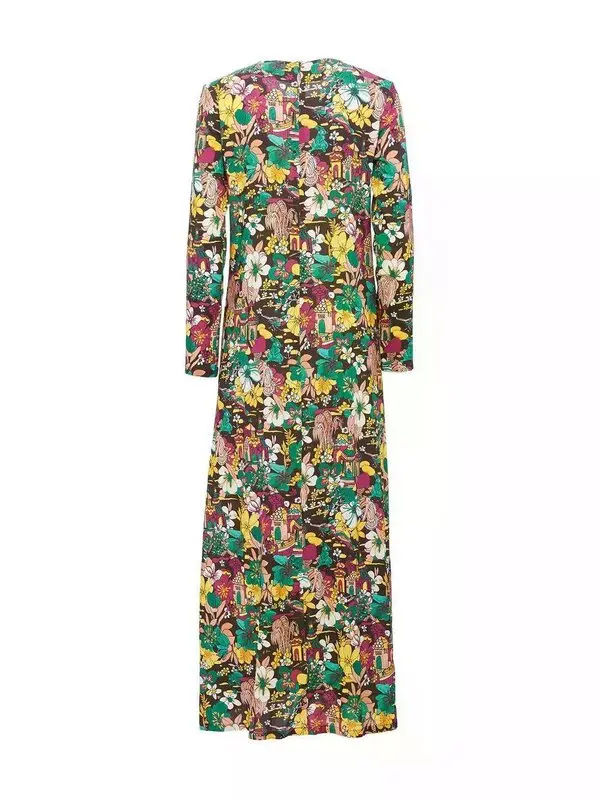 La DoubleJ Swing Floral-print Dress - Brown