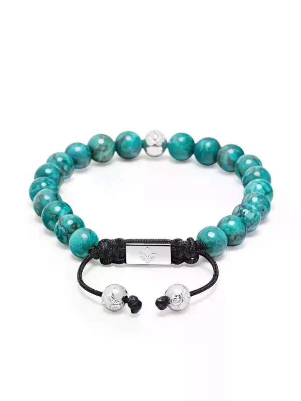 NIALAYA JEWELRY Turquoise And Sterling Silver Beaded Bracelet - Blue