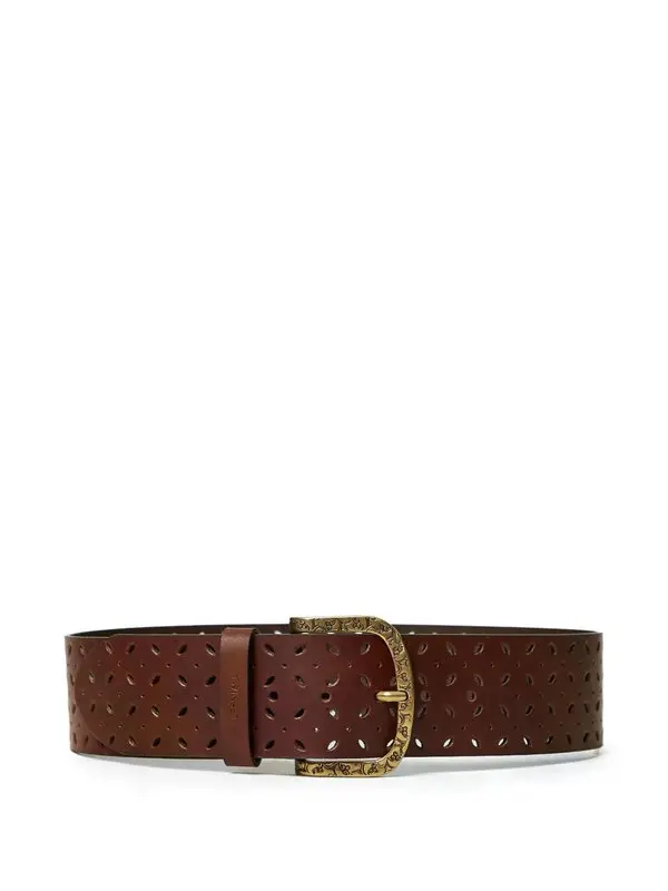 TWINSET Lasered Leather Belt - Brown
