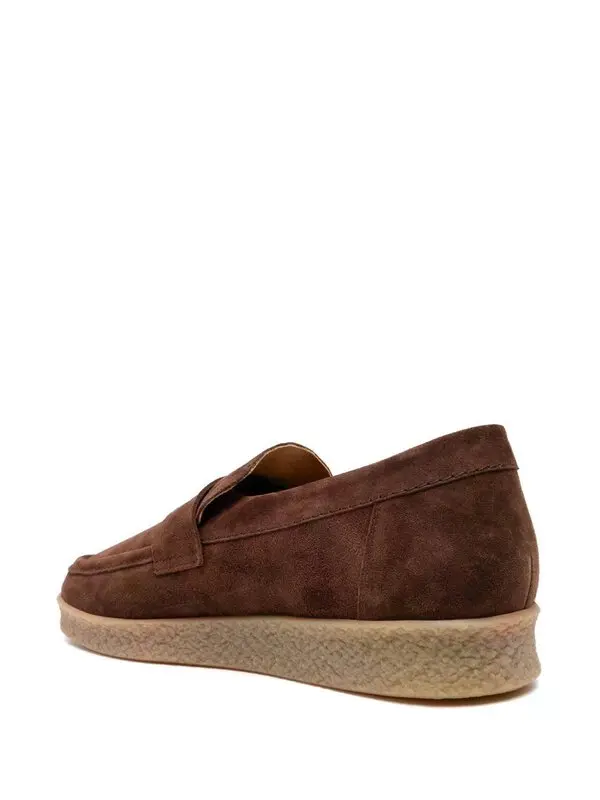 LARDINI Suede Penny Slot Loafers