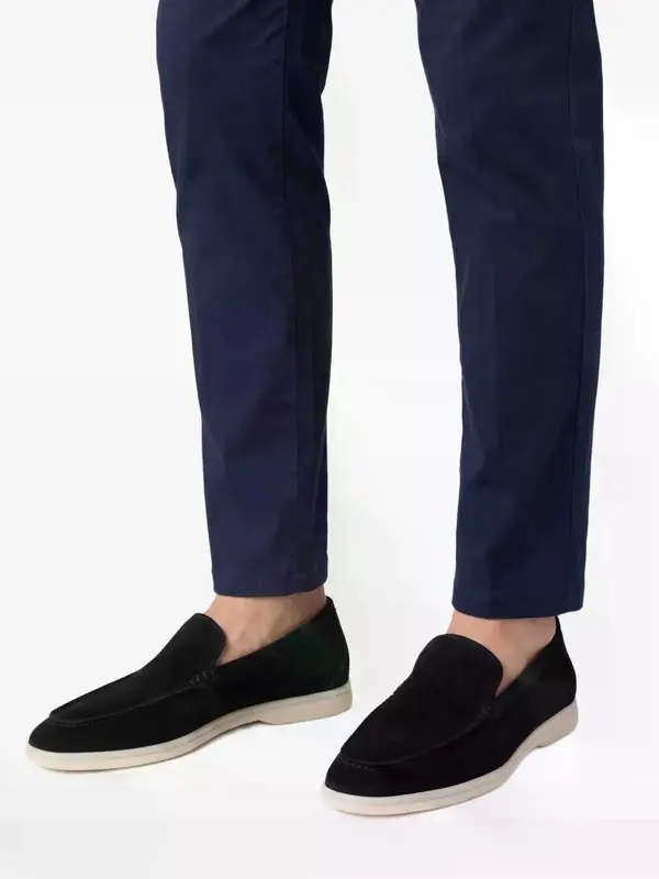 SCAROSSO Ludovica Suede Loafers - Black