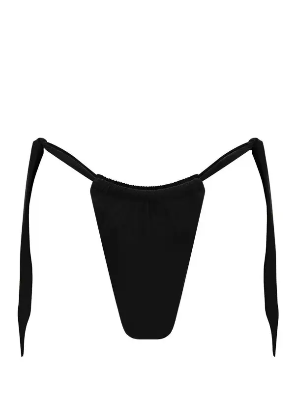 LET'S SWIM Side-tie Bikini Bottom - Black
