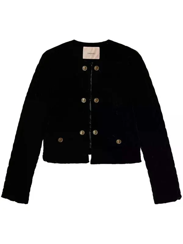 TWINSET Velvet Cropped Jacket