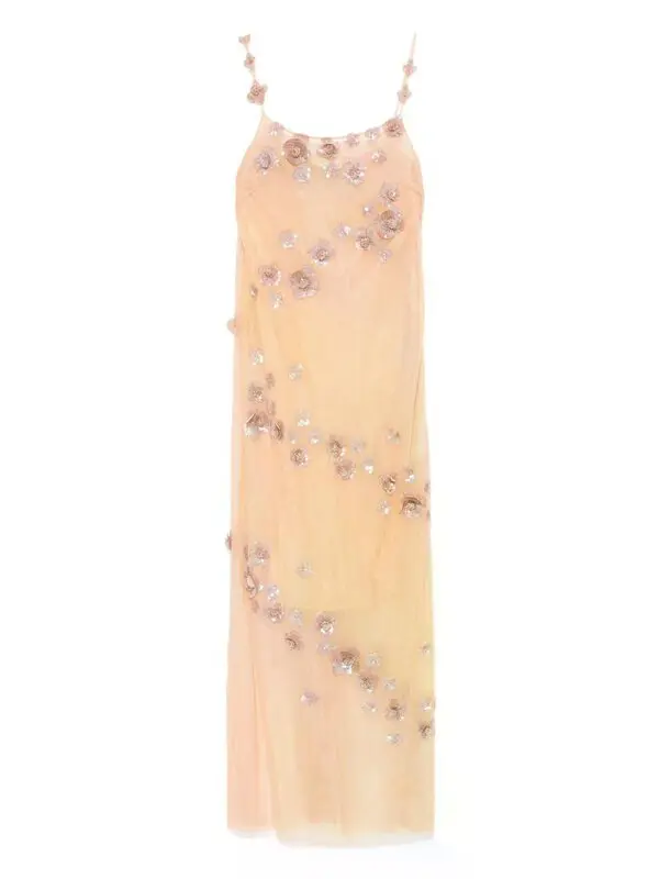 Blumarine Sequin-embellished Tulle Maxi Dress