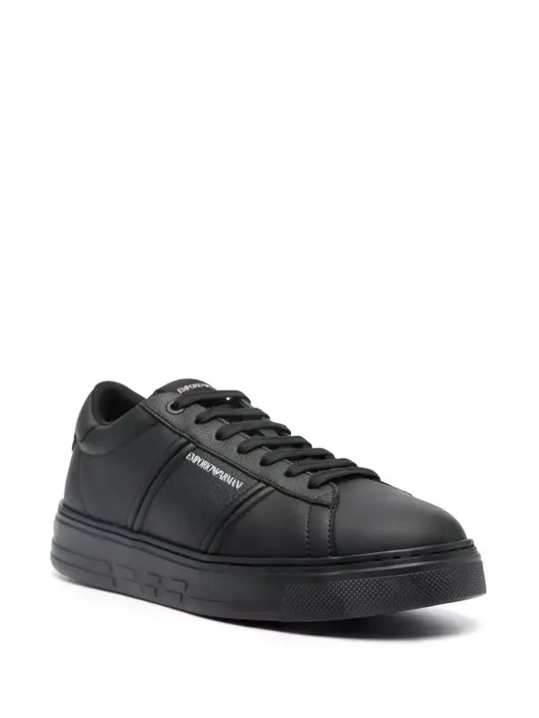 Emporio Armani Logo-print Leather Sneakers