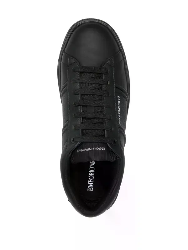 Emporio Armani Logo-print Leather Sneakers