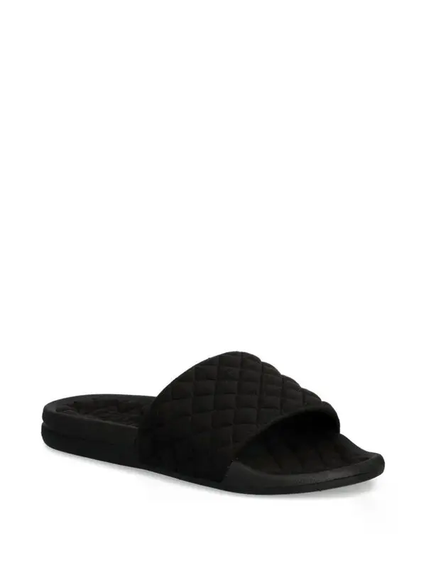 Apl Quilted Slide Sandals - Black