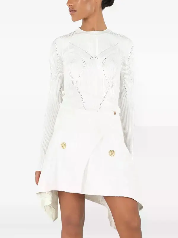 Roberto Cavalli Openwork Rib-knit Sweater