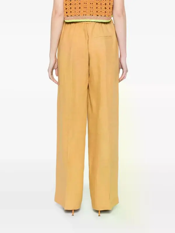 FORTE_FORTE Linen Darted Trousers - Yellow