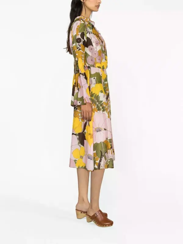 La DoubleJ Casanova Floral-print Midi Dress