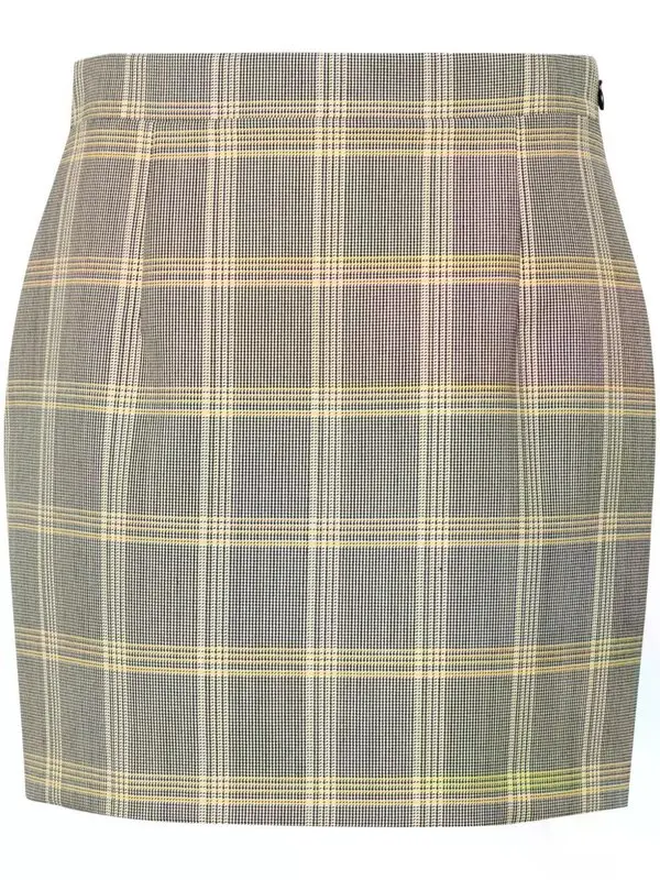 Marni Plaid Virgin Wool Miniskirt