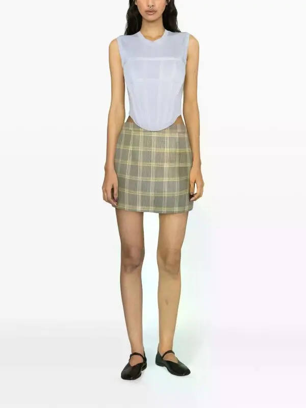 Marni Plaid Virgin Wool Miniskirt