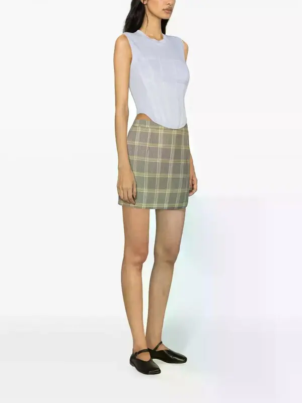 Marni Plaid Virgin Wool Miniskirt