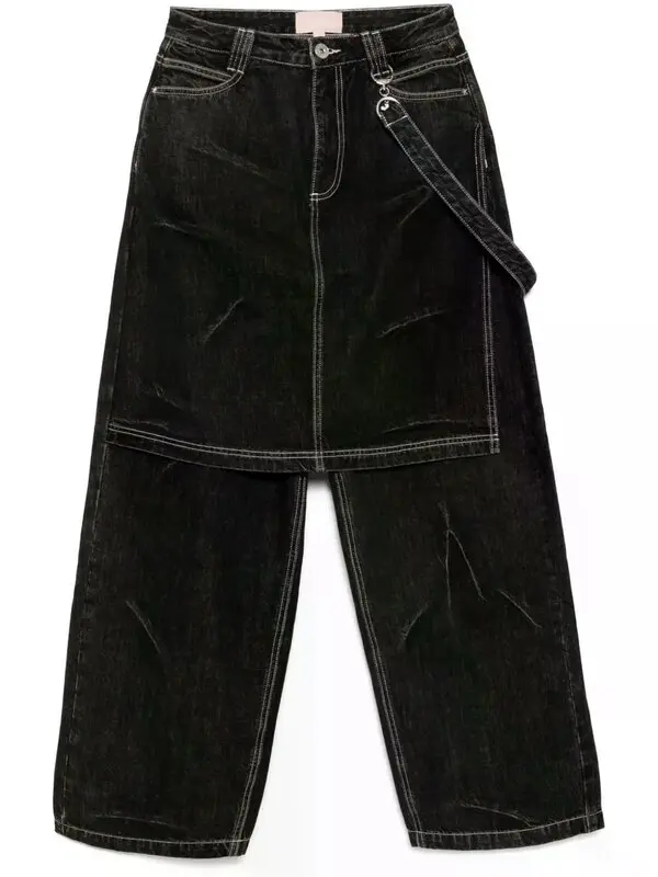 A BATHING APE Layered Jeans - Black