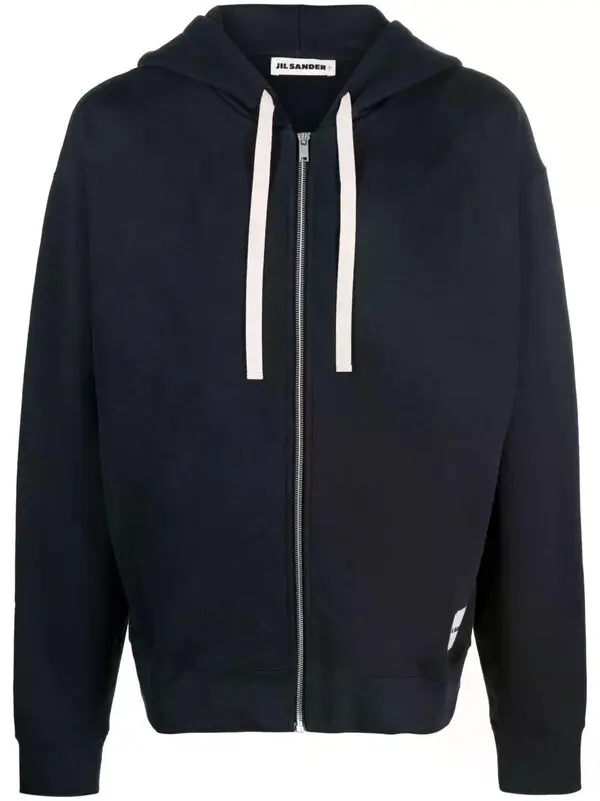 JIL SANDER Logo-patch Zip-up Hoodie