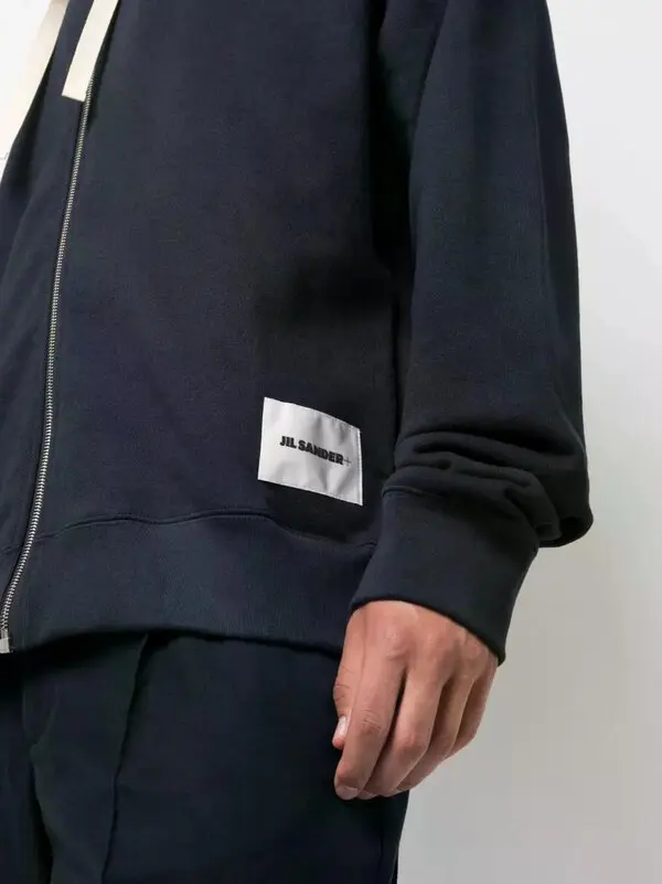 JIL SANDER Logo-patch Zip-up Hoodie