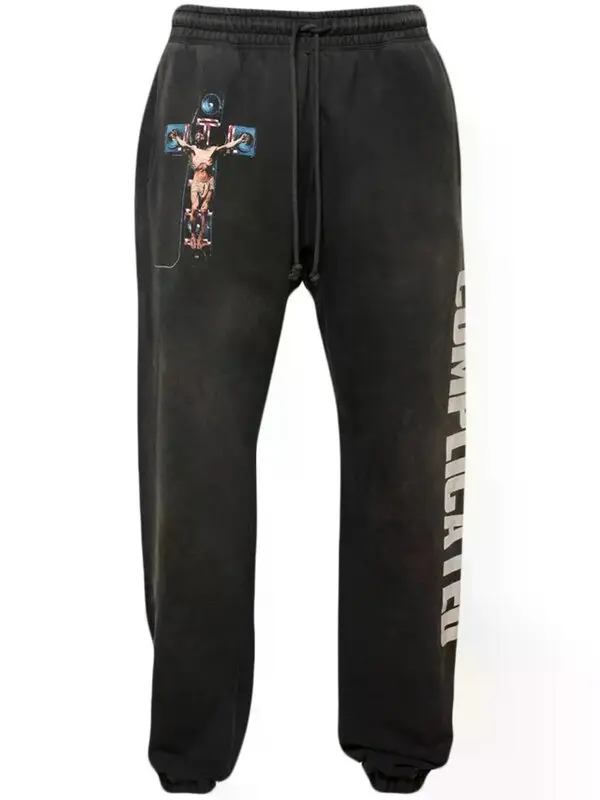 SAINT MXXXXXX Complicated Cotton Track Pants - Grey