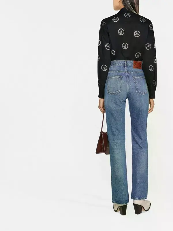 Sandro Flared Faded Jeans - Blue